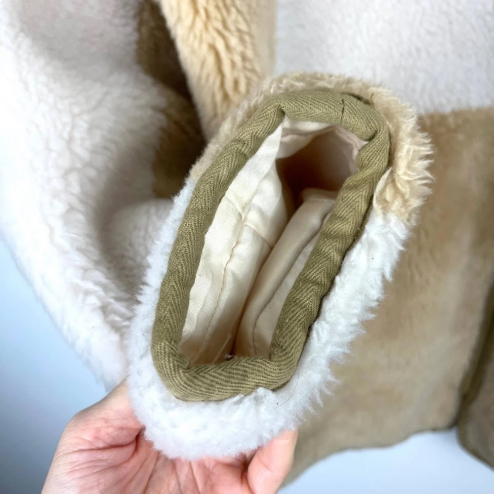 J.Crew Colorblock Zip Teddy Coat - Gem